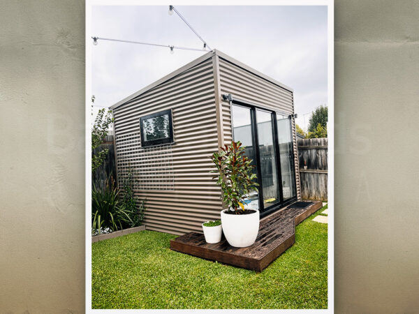 Portable home office pod 3m x 3.3m on skids at Torquay, coastal VIC ...