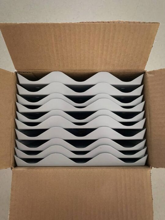 Corrugated wall mounting plate LARGE (3-span) - multipack 10x ...