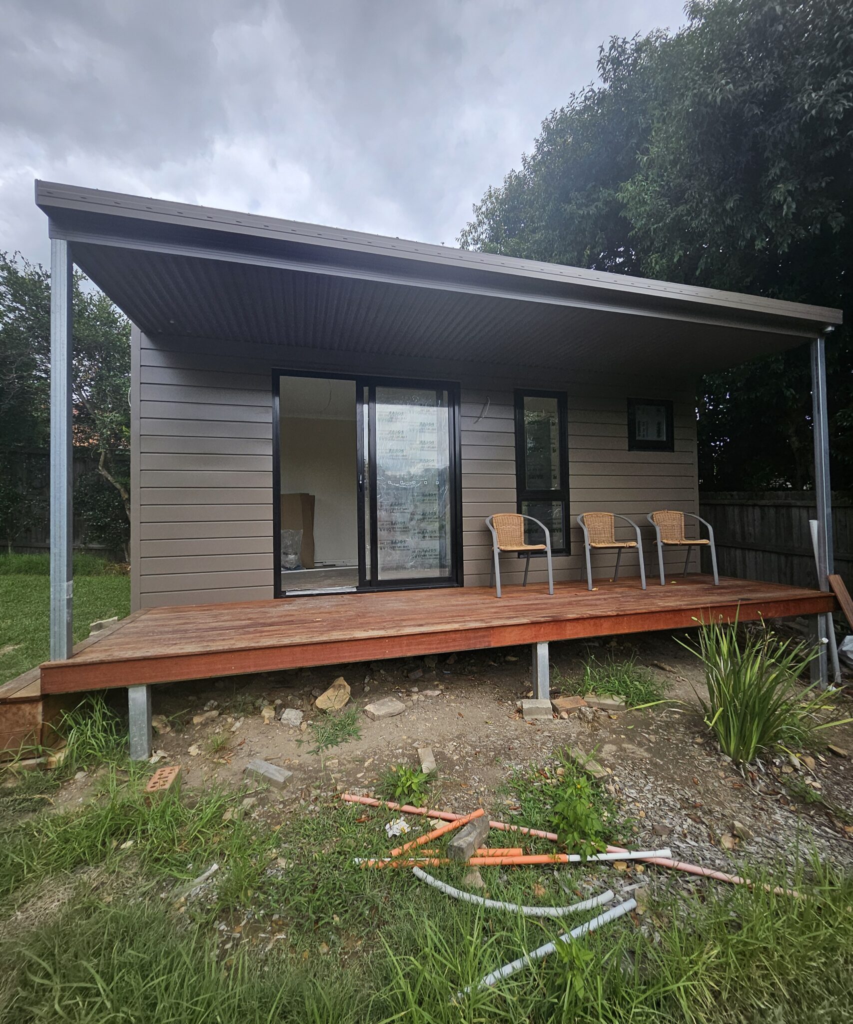 Backyard studio with ensuite 3m x 6m nearing completion at Pennant ...