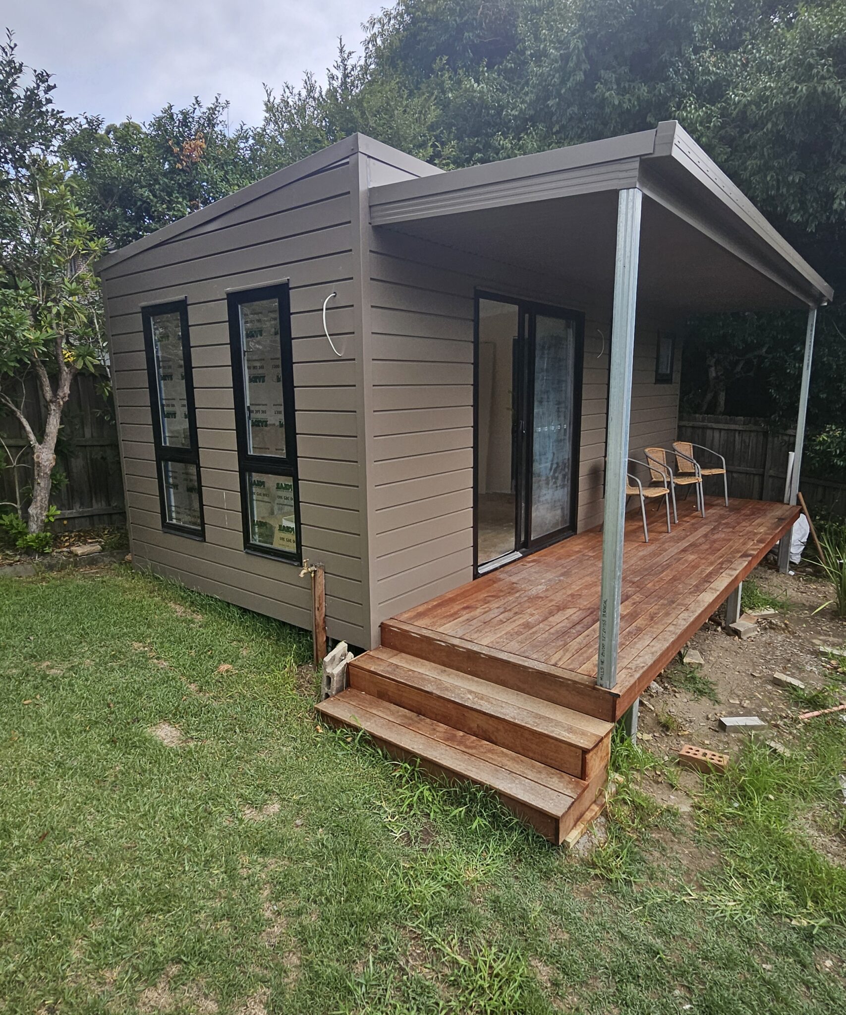 Backyard studio with ensuite 3m x 6m nearing completion at Pennant ...